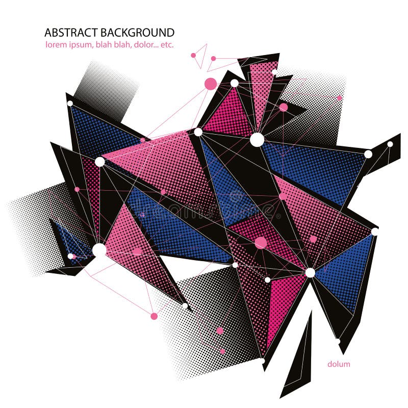 Abstract 3d Mesh Vector Background Stock Vector Illustration Of Atom