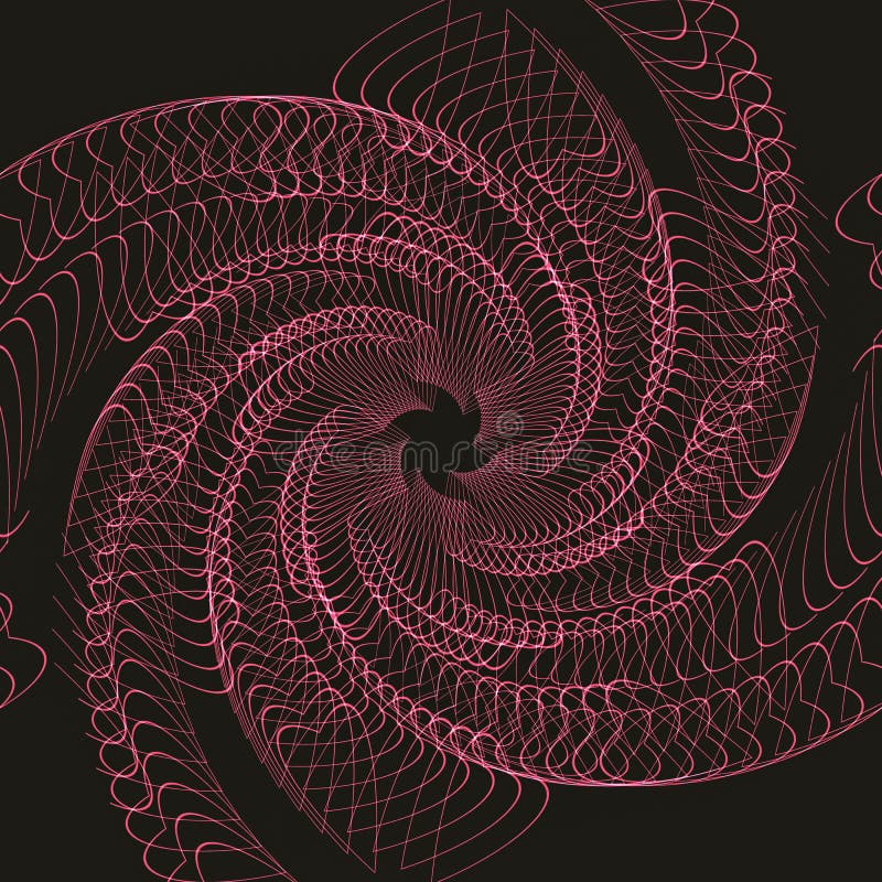 3d Metallic Surface Strings Swirl Graphic Stock Illustration ...