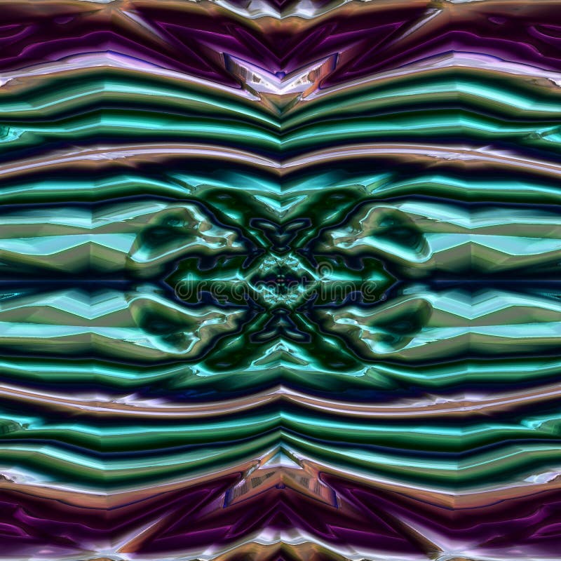 3d Metallic Texture Symmetric Graphic Stock Illustration - Illustration ...