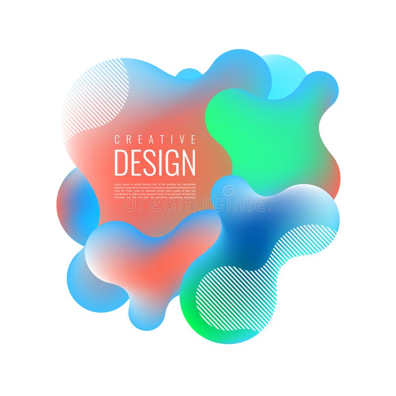 Abstract 3D Mixing of Colors and Lines Stock Vector - Illustration of ...