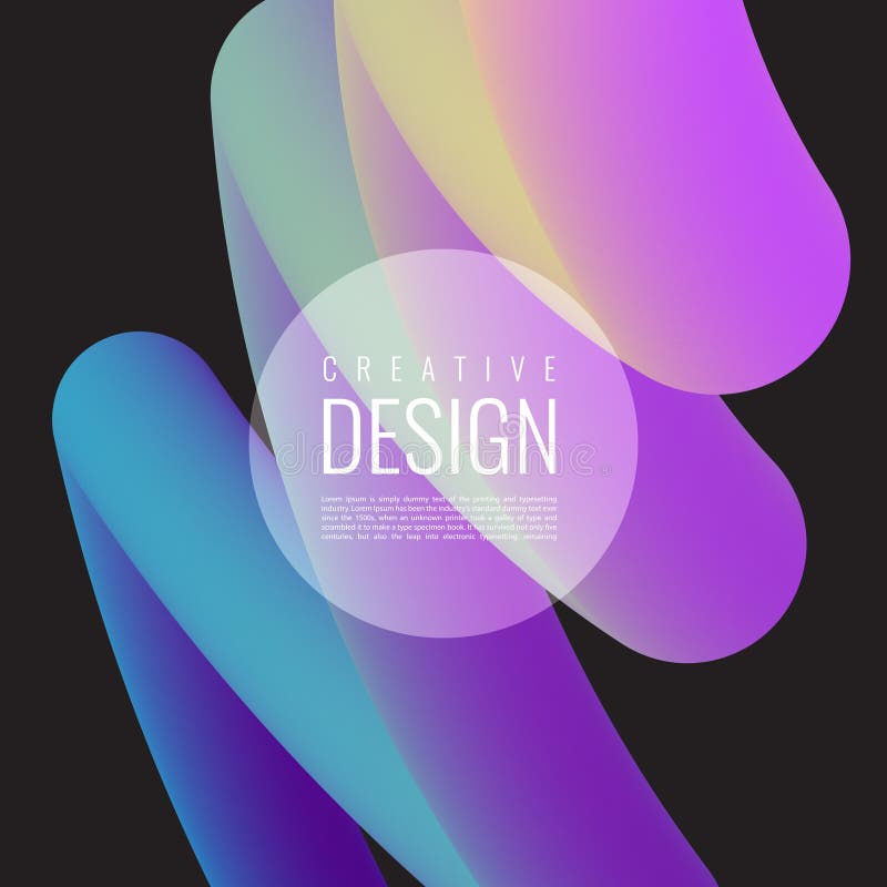 Abstract 3D Mixing of Colors and Lines Stock Vector - Illustration of ...