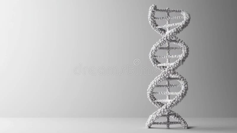 Abstract 3D Model of DNA Double Helix Structure on Minimalist ...