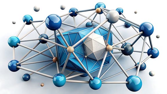 Abstract Geodesic Sphere Network, Geometric Structure, Technology Grid ...