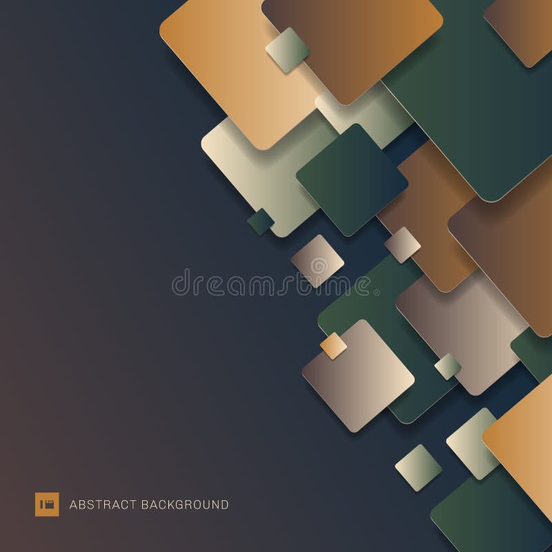 Abstract 3D Modern Geometric Squares Pattern Futuristic on Blue ...