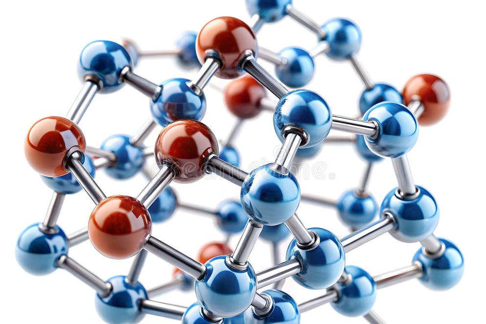 Abstract 3D Molecular Structure Stock Illustration - Illustration of ...