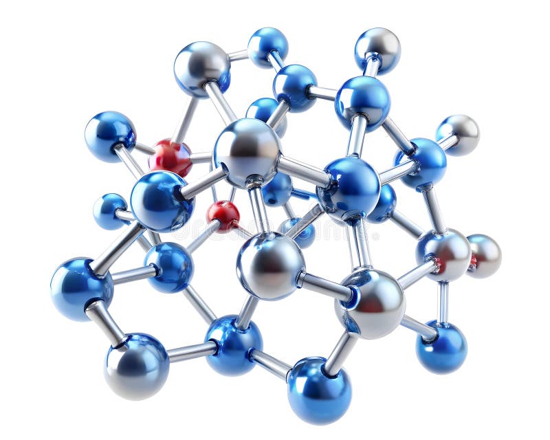 Abstract 3D Molecular Structure Stock Illustration - Illustration of ...