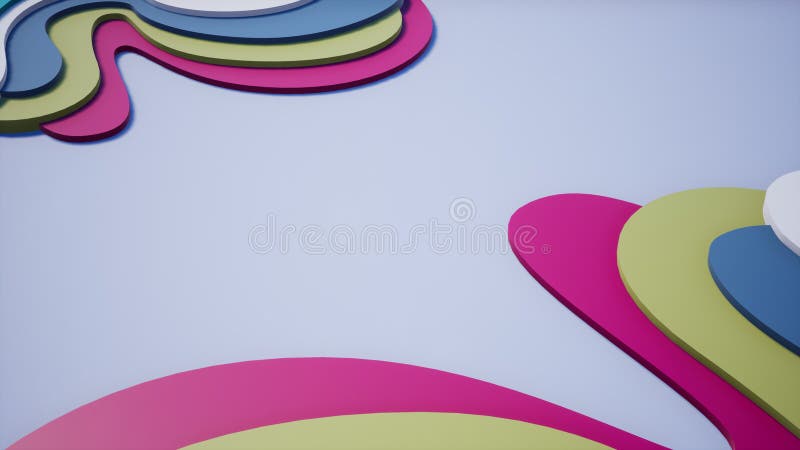 3D Multicolor Line Abstract Background Wallpaper Stock Illustration ...