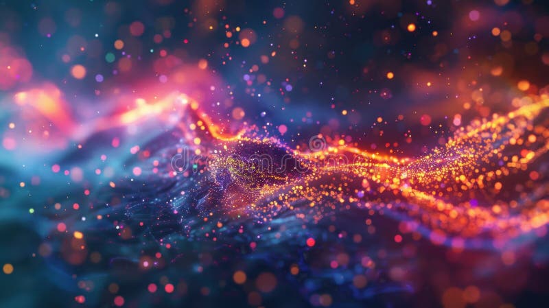 Abstract 3D Music Visualizer with Colorful Particles Stock Illustration ... Abstract 3D Music Visualizer with Colorful Particles Stock Illustration ...