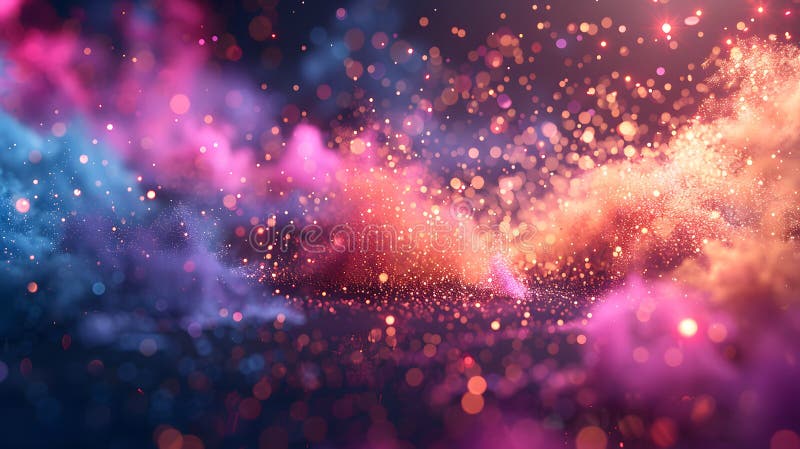 Abstract 3D Music Visualizer with Colorful Particles and Vibrant ...