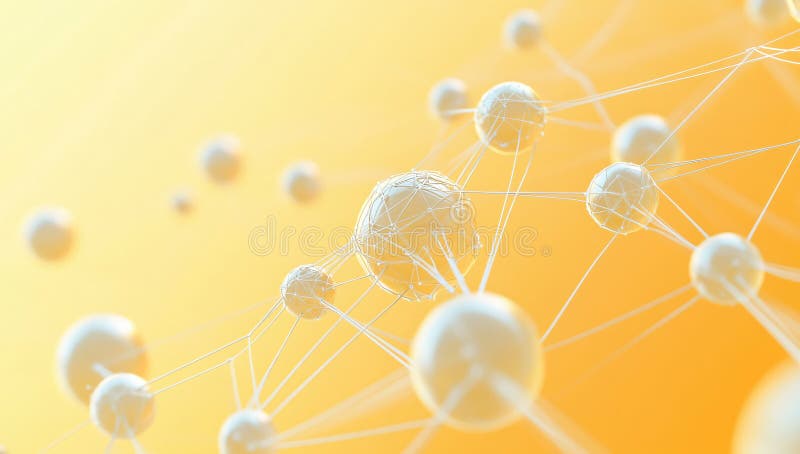 Abstract 3d Network Connection Structure Stock Illustration
