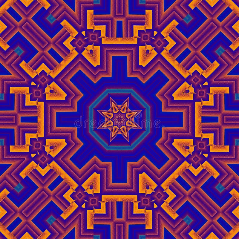 3d Octagonal Color Gradient Pattern Stock Illustration - Illustration ...