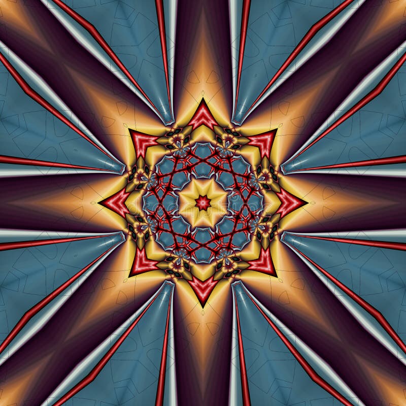 3d Octagonal Fractal Graphic Stock Illustration - Illustration of dome ...