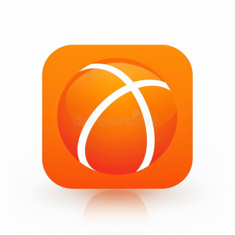 Abstract 3d Orange Circle Logo on White Background - Illustration Stock ...