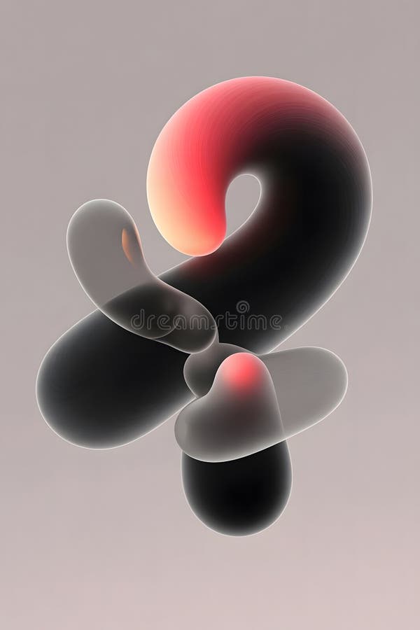 Abstract 3D Organic Form stock illustration. Illustration of shades ...