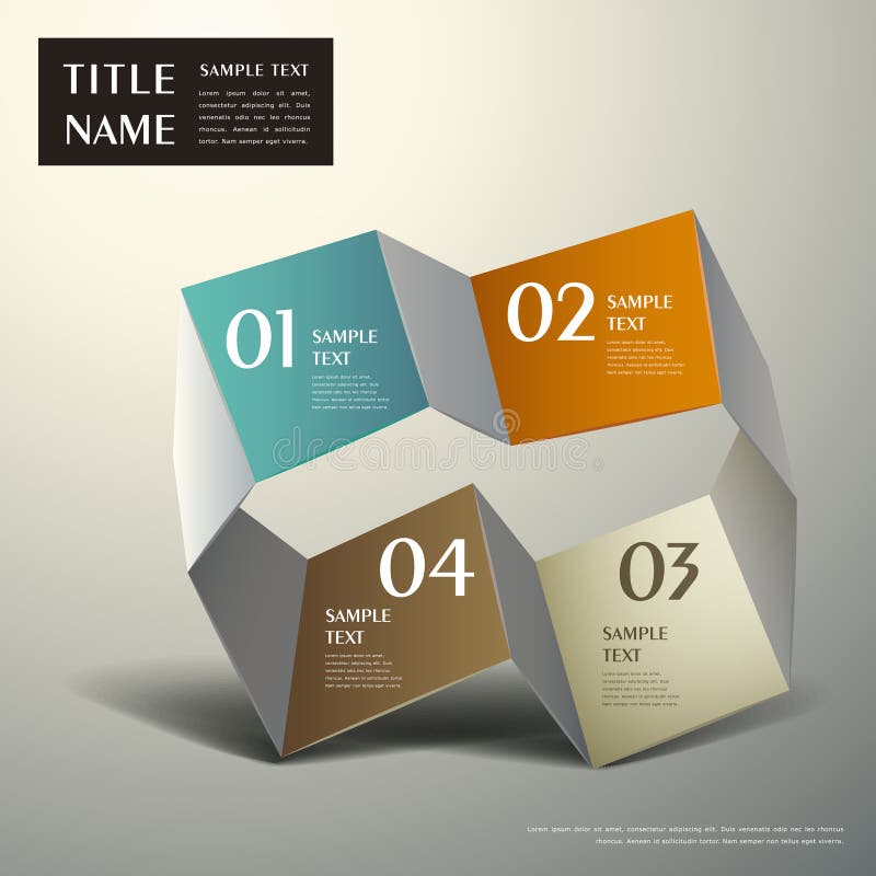 Abstract 3d Origami Paper Infographics Stock Vector - Illustration of ...