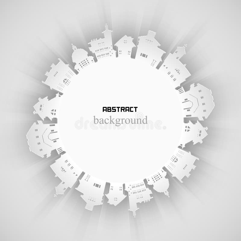 Abstract 3D Paper City Background Stock Vector - Illustration of bright ...