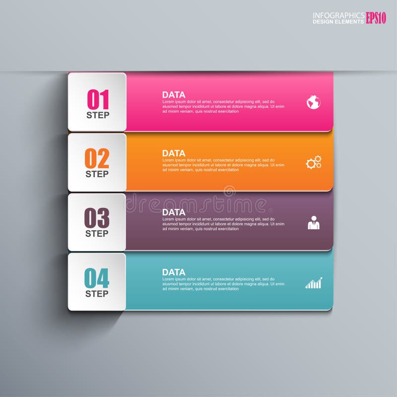 Three Columns Infographic Table Stock Vector - Illustration of ...