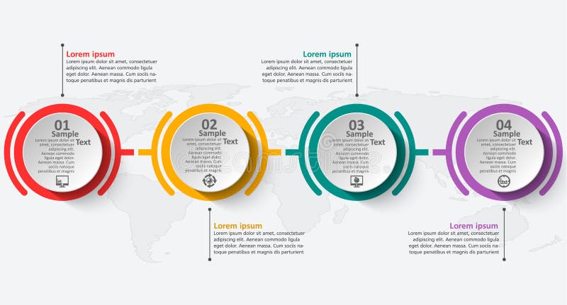 Abstract 3D Paper Infographics. Circular Business Template .Vector ...