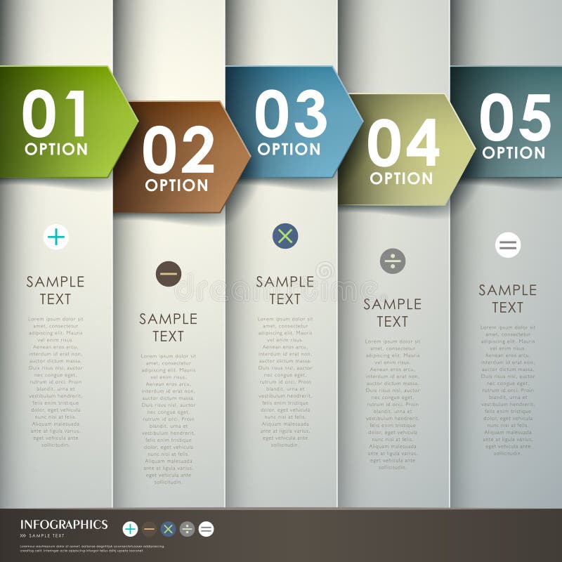 3d Paper Abstract Flow Chart Infographics Stock Vector - Illustration ...