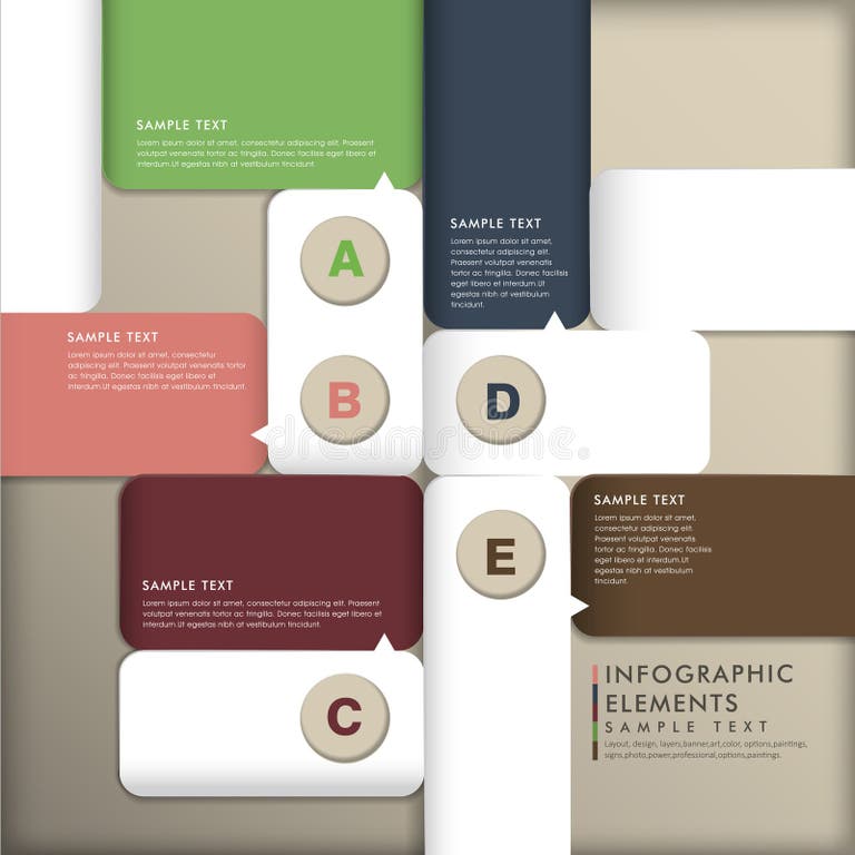 Abstract 3d Paper Infographics Stock Vector - Illustration of geometric ...