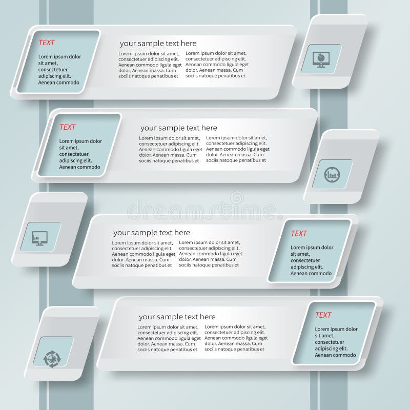 Abstract 3D Paper Infographics Tilt Stock Vector - Illustration of ...