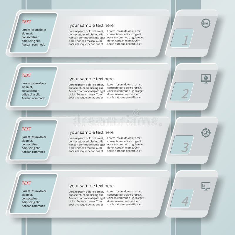 Abstract 3D Paper Infographics Tilt Stock Vector - Illustration of ...