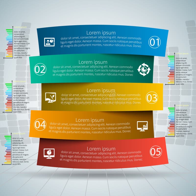 Abstract 3D Paper Infographics Stock Illustration - Illustration of ...