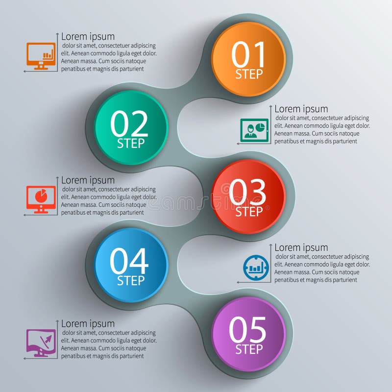 Abstract 3d Paper Infographics Stock Vector - Illustration of ...
