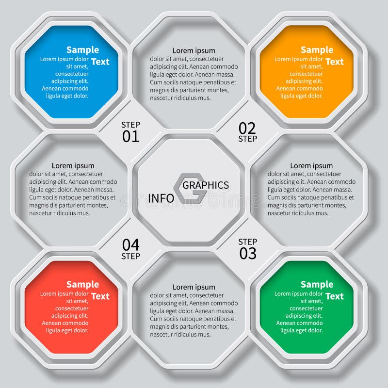 Abstract 3D Paper Infographics Stock Illustration - Illustration of ...