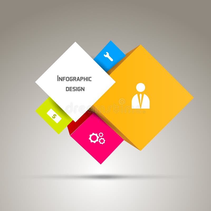 Abstract 3d Paper Infographics for Your Design Stock Illustration ...