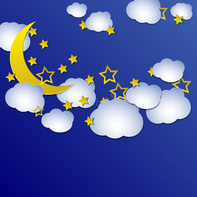 Abstract 3d Paper Night Background. Vector Eps10. Stock Vector ...