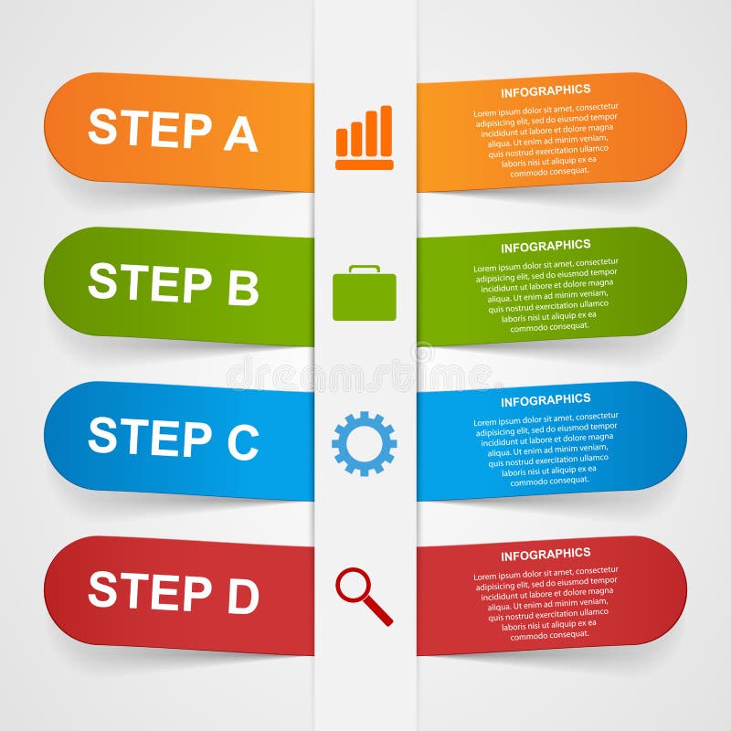 Paper Sticker, Banners, Options Infographic. Design Element Stock ...