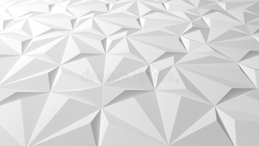 Abstract 3D Pattern Featuring Geometric White Polygons Stock ...