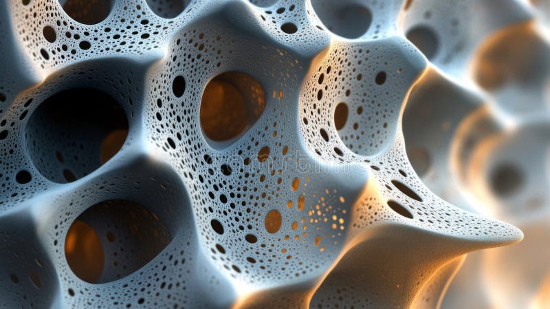 Abstract 3D Pattern with Interconnected Holes and Ridges Stock ...