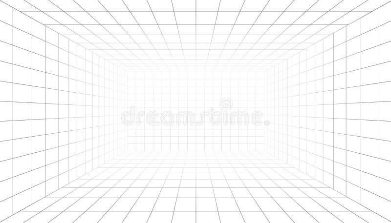 Abstract Perspective Landscape Wire Frame Template Design Stock Vector ...