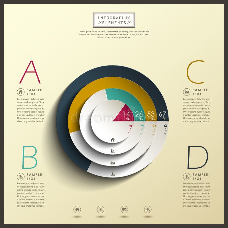 Abstract 3d Pie Chart Infographics Stock Vector - Illustration of menu ...