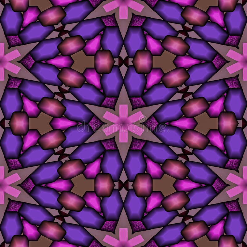 3d Pink Purple Stone Hexagonal Pattern Stock Illustration ...
