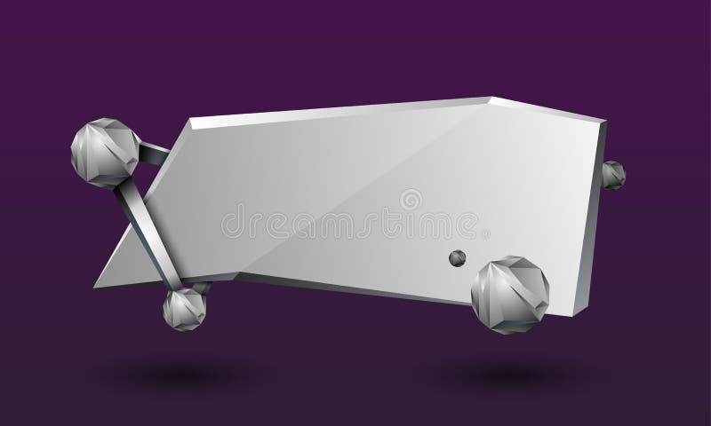 Abstract 3D Polygonal Banner for Text. Gray Polygonal Geometric ...