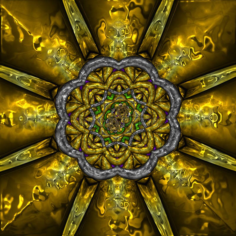 3d Polygonal Gold Silver Metallic Surface Pattern Stock Illustration ...