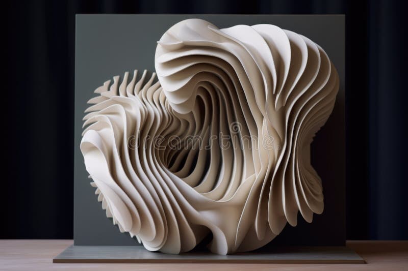 Abstract 4d Printed Art Piece Changing Shape Stock Photo - Image of ...