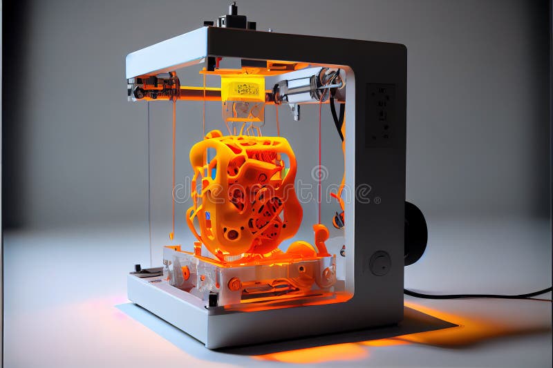 Abstract 3d Printer. Ai Generated Stock Illustration - Illustration of ...