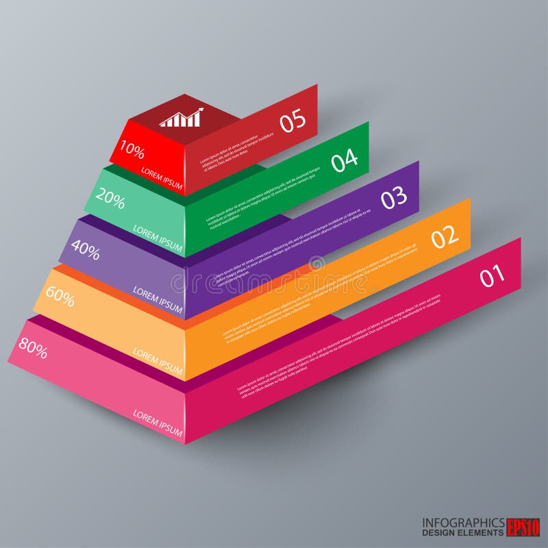 Abstract 3d Pyramid Infographics Stock Vector - Illustration of level ...