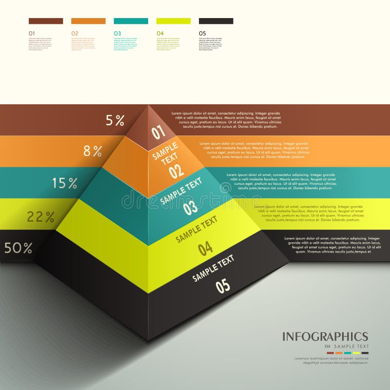 Vector Abstract 3d Pyramid Type Infographics Stock Vector ...