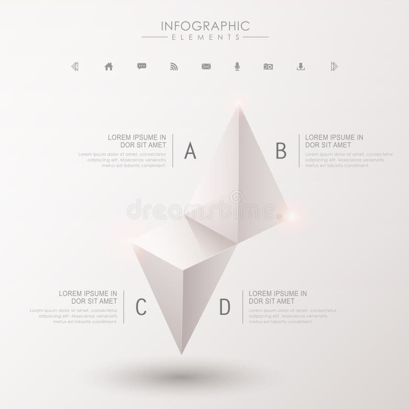 Abstract 3d Pyramid Infographics Stock Vector - Illustration of ...