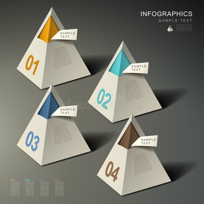 Abstract 3d Pyramid Infographics Stock Vector - Illustration of modern ...