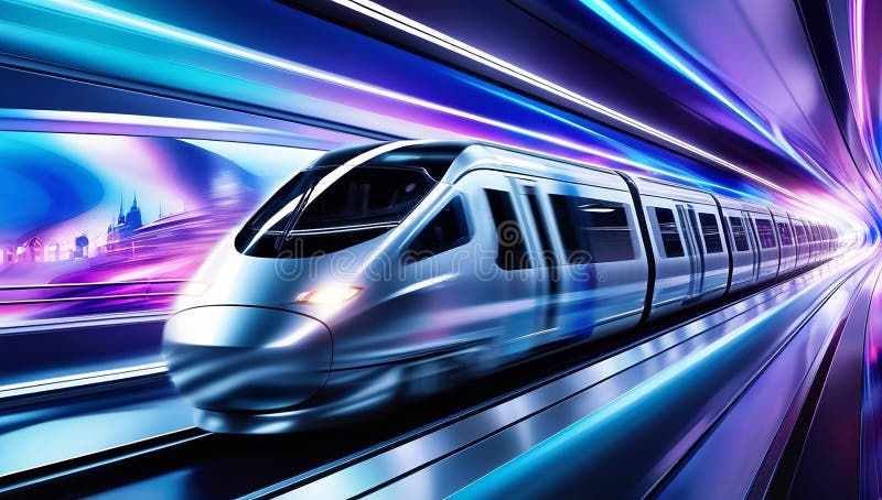 Abstract 3D Rapid Transit Blur Background Stock Illustration ...