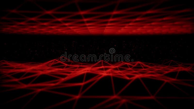 3D Red Sci-Fi Space Wireframe Grid VJ Loop Background Stock Video ...