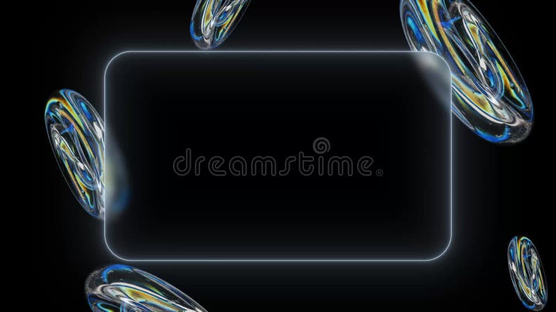 Abstract 3D Render Animated Glass Morphism Background. 3D Render of a ...