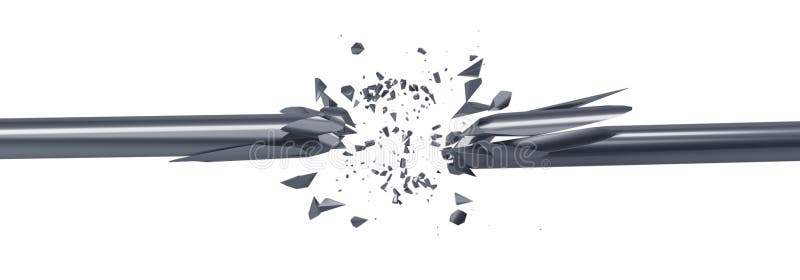 Abstract 3D Render of Broken Line Stock Illustration - Illustration of ...