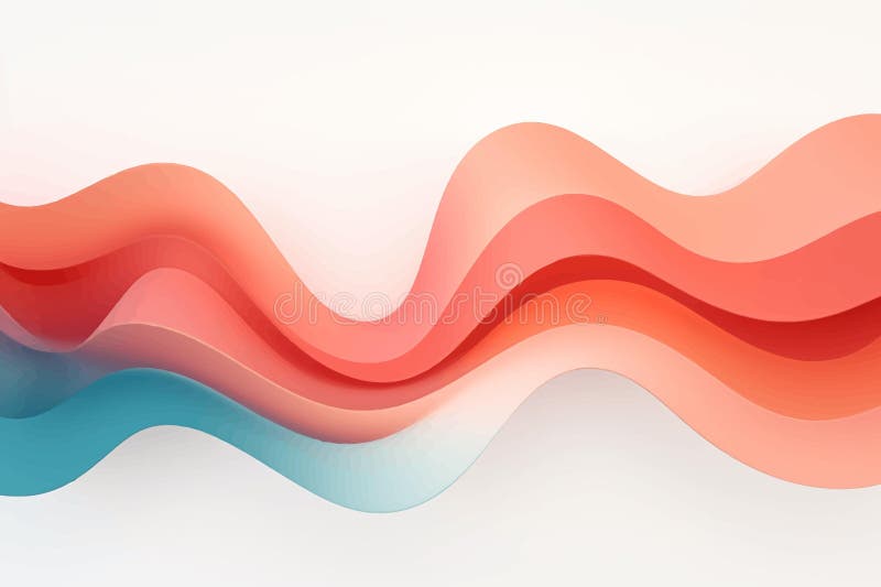 Abstract 3d Render Curves and Lines Pleasant Soft Col Isolated Vector ...